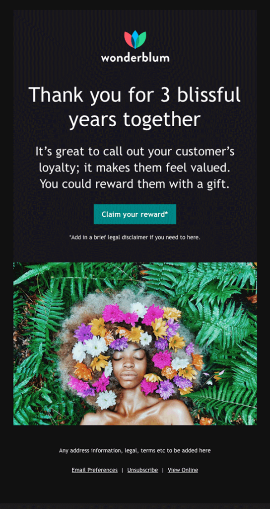 Free Anniversary Email Template | Litmus