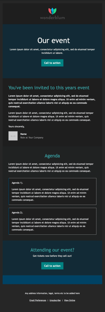 Free Pre Event Email Template | Litmus Free Pre Event Email Template | Litmus